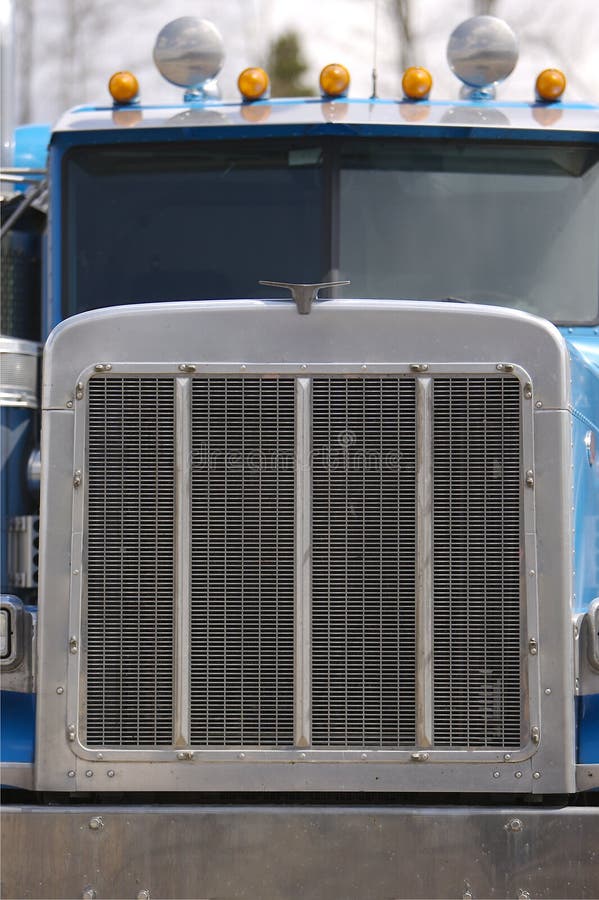 Truck Front Isolated on White Stock Photo - Image of blue, delivery ...