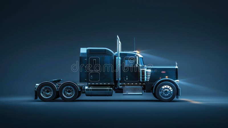 Semi-truck Isolated with Clear-cut Edges Stock Illustration ...