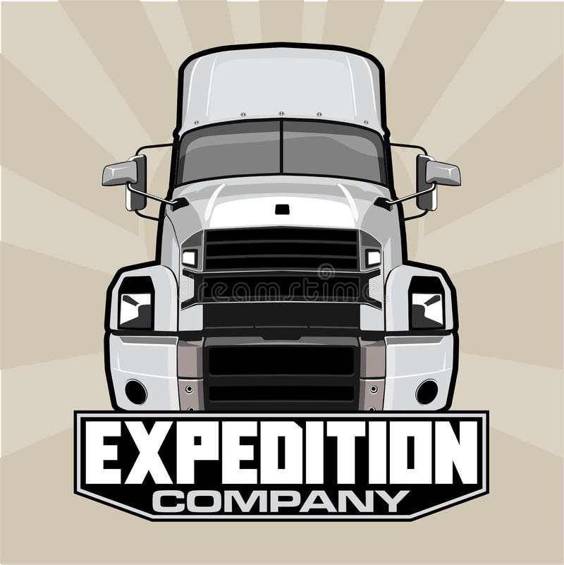 Semi truck logo design art stock vector. Illustration of cargo - 232823331