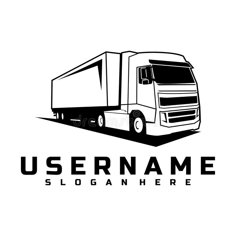Semi truck logo stock vector. Illustration of delivery - 201364272