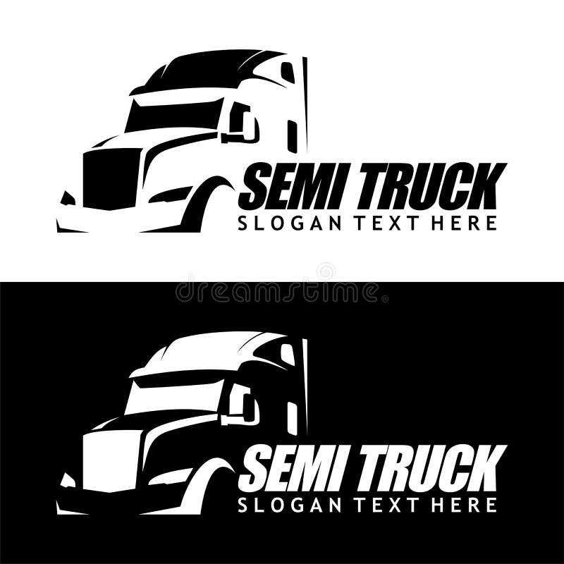 Truck Semi Logo Design Vector Stock Vector - Illustration of logo ...
