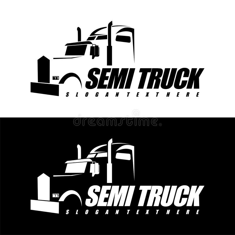 Semi truck logo stock vector. Illustration of delivery - 201364272