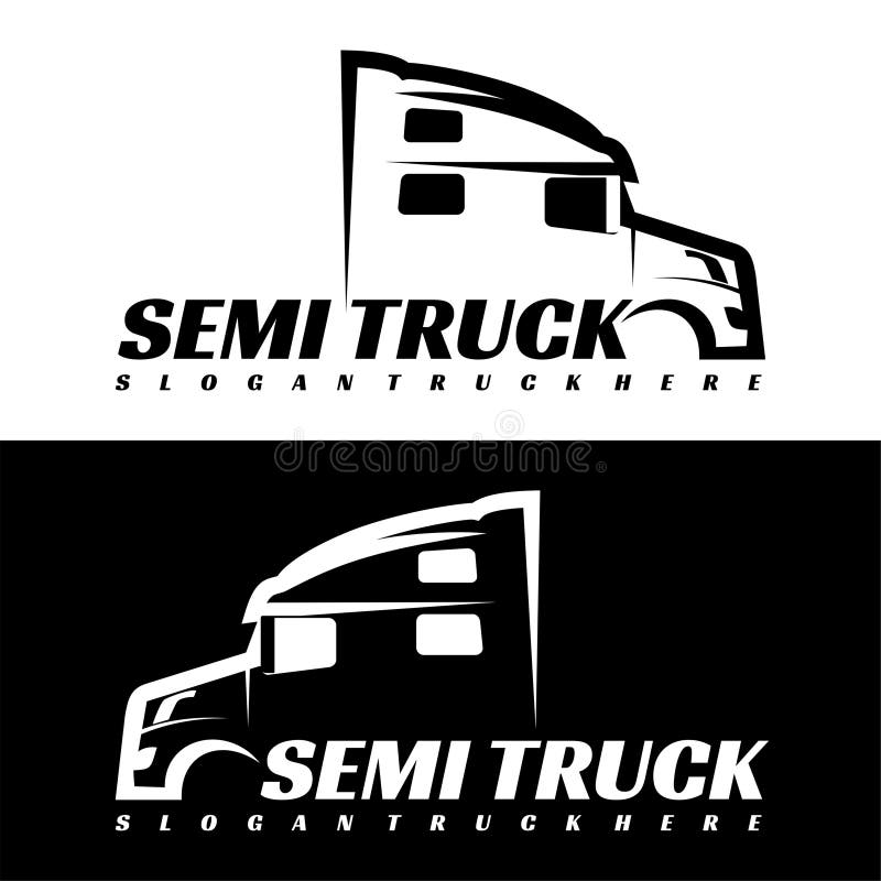 Semi Truck Logo Design Vector Stock Vector - Illustration of logistics ...