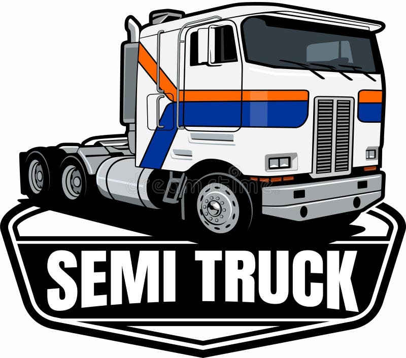 Semi truck logo stock vector. Illustration of delivery - 201364272