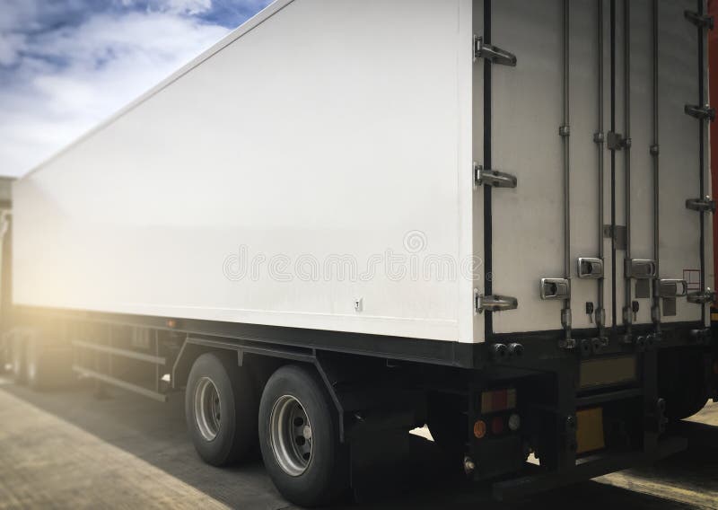 Semi Truck Parked. Trailer Cargo Container. Industry Freight Truck ...