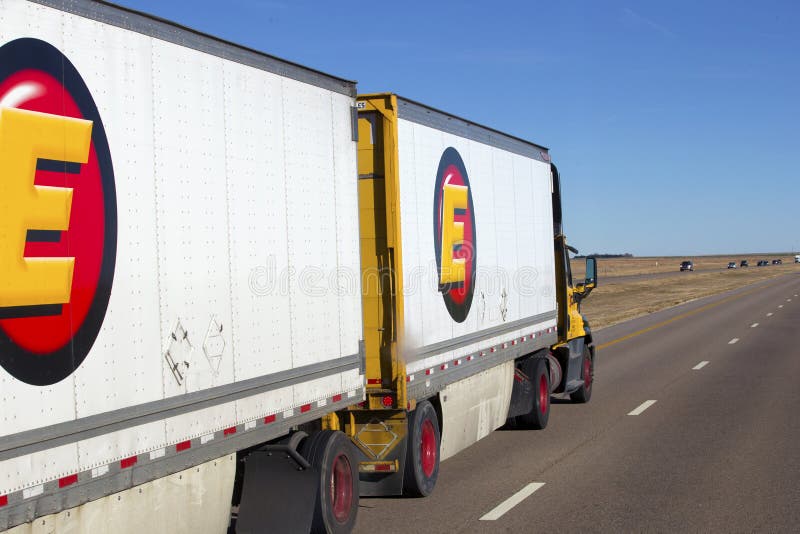 Semi truck with trailer editorial stock photo. Image of industry ...