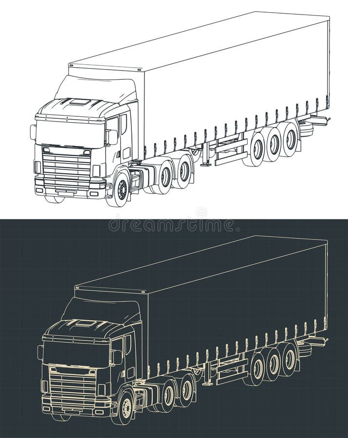 Trailer Isometric Blueprints Stock Illustrations – 69 Trailer Isometric ...