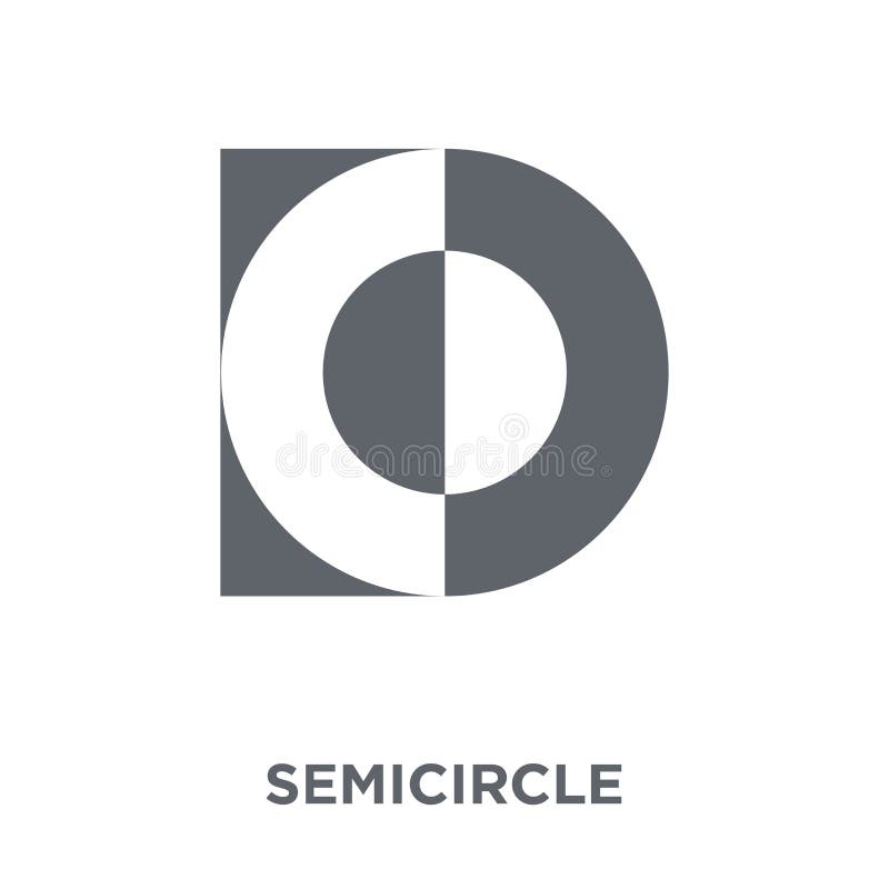 Semicircle Icon Vector Sign and Symbol Isolated on White Background ...