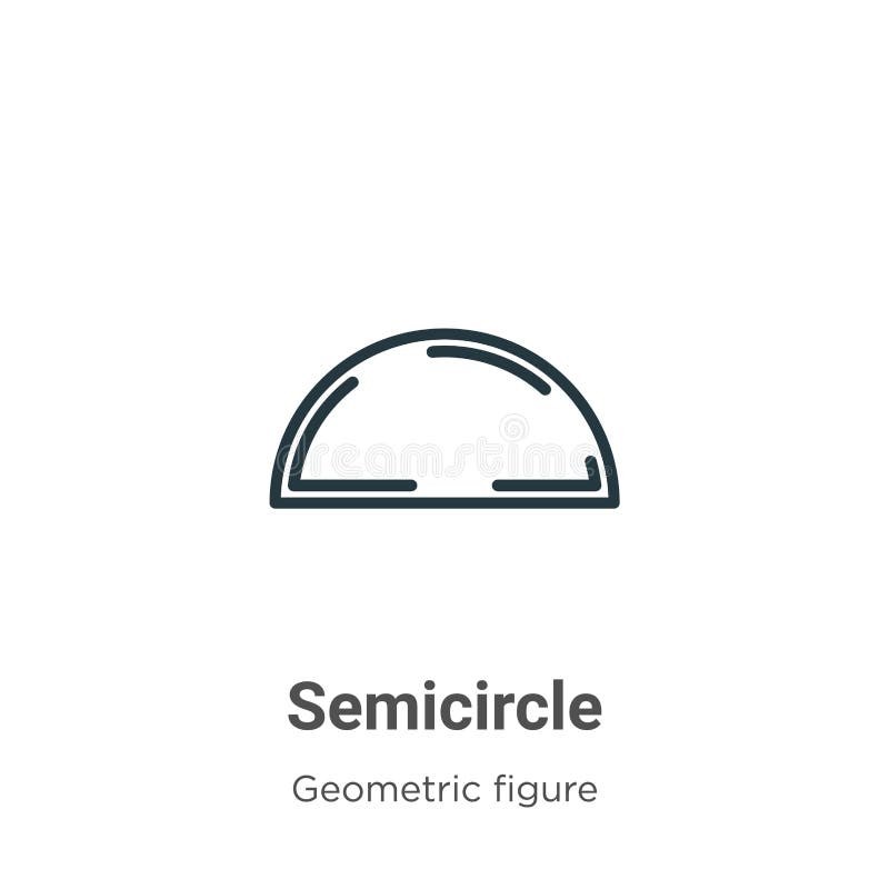 Semicircle Icon On White Background. Simple Element Illustration From ...