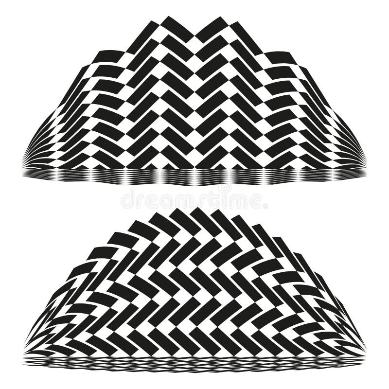 Semicircle Pattern Design. Half Moon Shapes. Curved Geometric Forms ...