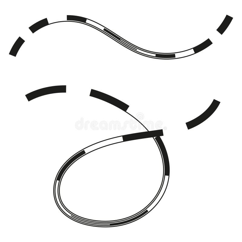 Semicircle Pattern Illustration. Curved Line Flow. Black White Contrast ...
