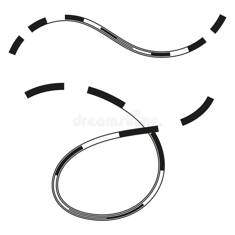 Semicircle Pattern Illustration. Curved Line Flow. Black White Contrast ...