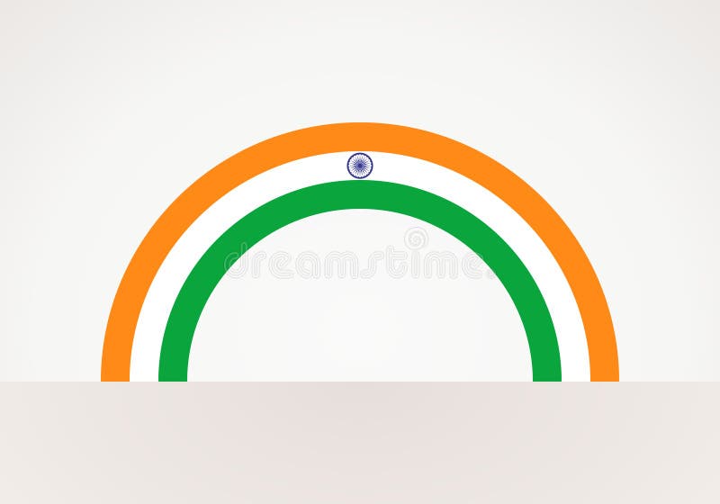 Semicircular flag of India stock vector. Illustration of archway ...