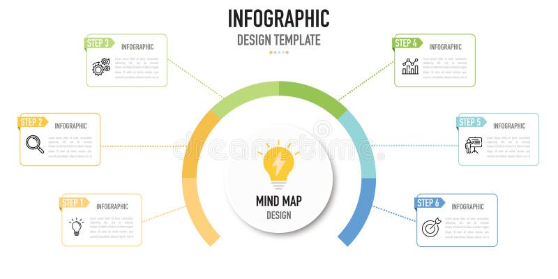 Semicircular and Tag Rectangular Mind Map Infographic for Business ... Semicircular and Tag Rectangular Mind Map Infographic for Business ...