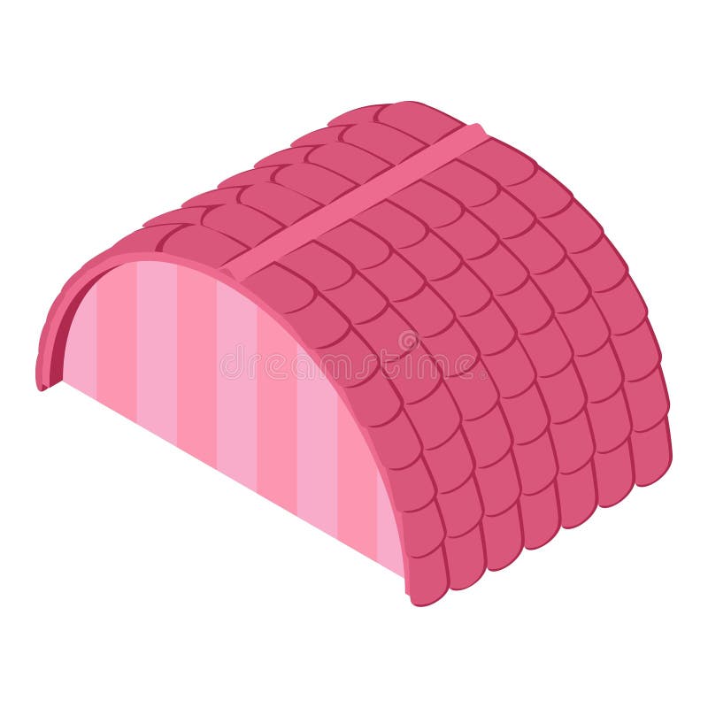 Semicircular Roof Icon Isometric Vector. Semicircular Tile Roof of ...