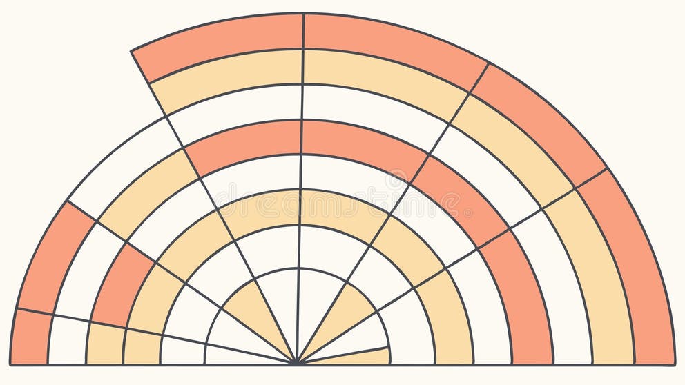 Semicircular Target or Progress Bar Graphic, Vector Design Generative ...