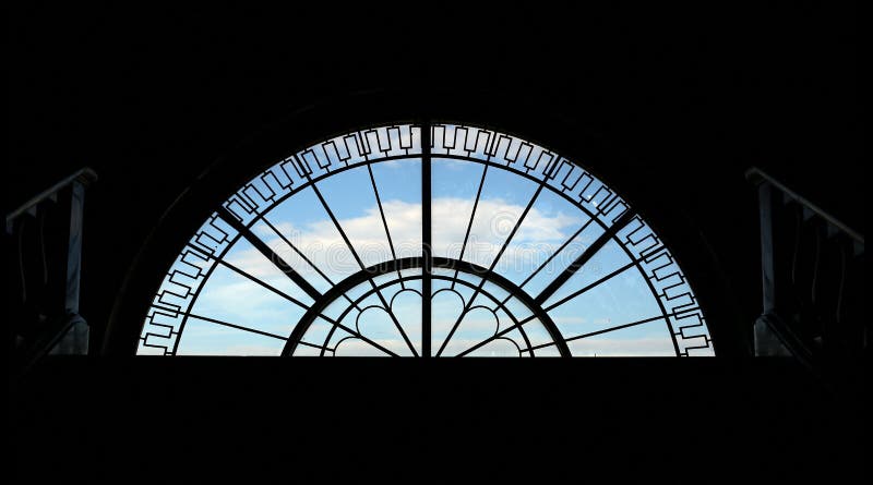 Semicircular Window Backlit Stock Image - Image of architecture, shadow ...