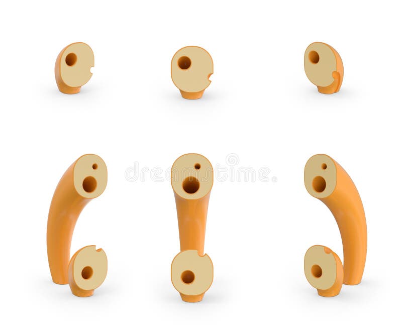 Semicolon. Colon and Dot Character. Set of Three View Points on White ...