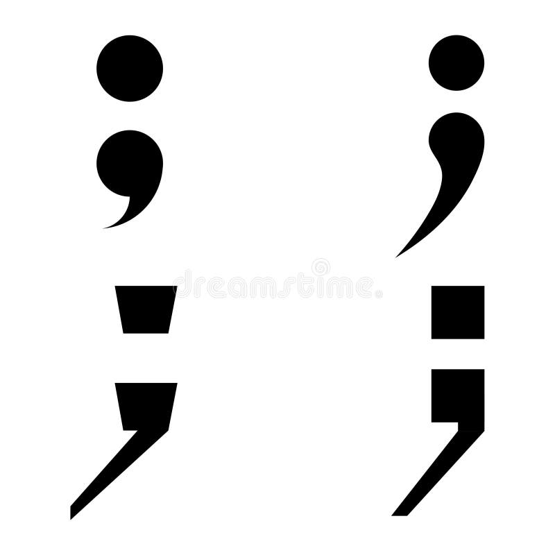 Semicolon Mark Stock Illustrations – 207 Semicolon Mark Stock ...