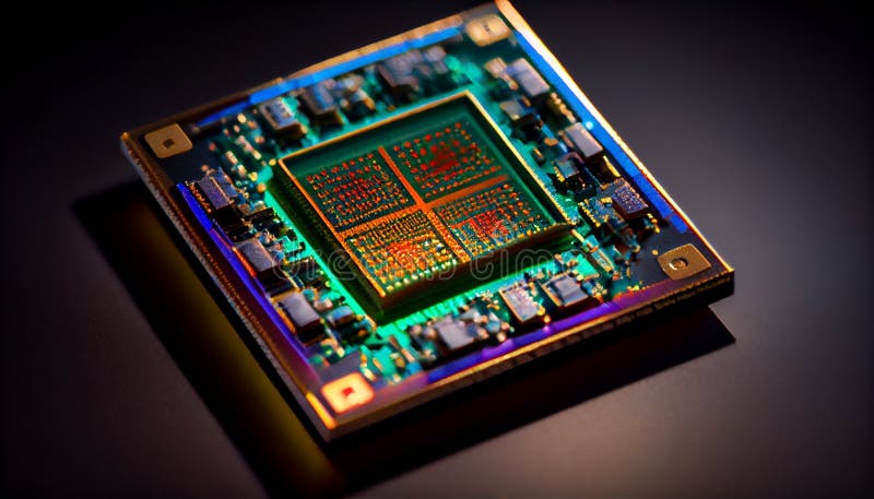 Semiconductor Chip Ai Generated Stock Illustration - Illustration of ...