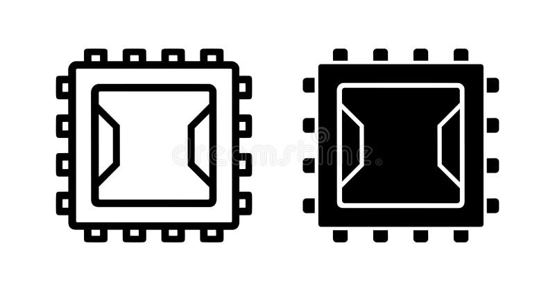 Semiconductor Chip Cartoon Doodle, Vector. Stock Vector - Illustration ...