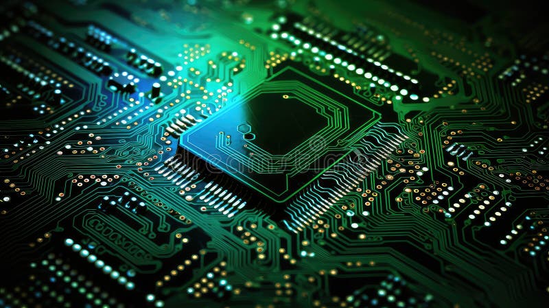 Semiconductor Chip Electronic Background Stock Illustration ...