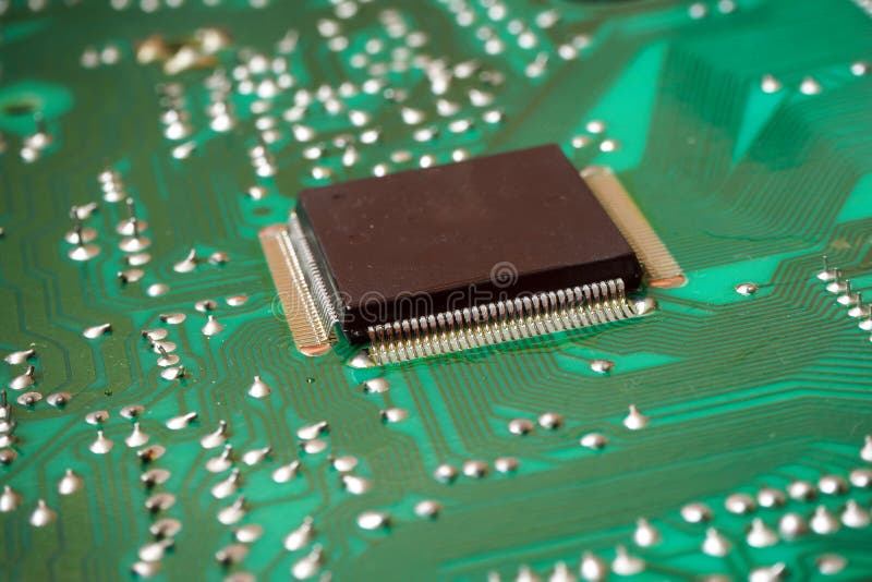 Semiconductor chip ob PCB stock photo. Image of light - 277527660