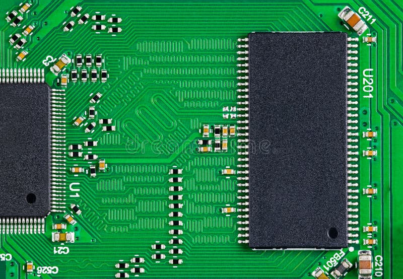 Semiconductor Chips on Electronic Printed Circuit Board for High Speed ...