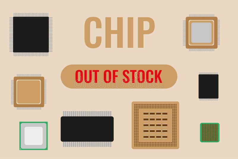 Semiconductor Chips and Text â€“ Out of Stock. Concept of a Shortage of ...