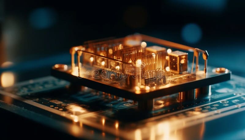 Semiconductor Circuit Boards Power the Glowing Computer Generated by AI ...