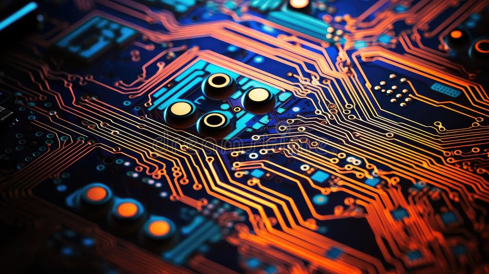 Semiconductor Circuit Technology Stock Illustration - Illustration of ...