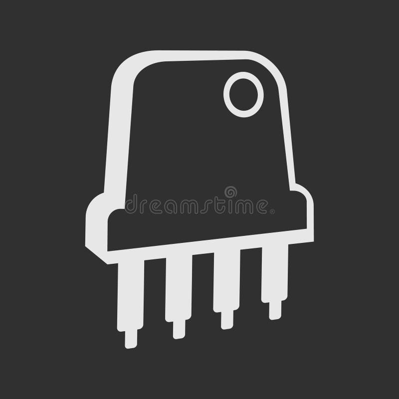 Semiconductor Computer Component Stock Vector - Illustration of ...