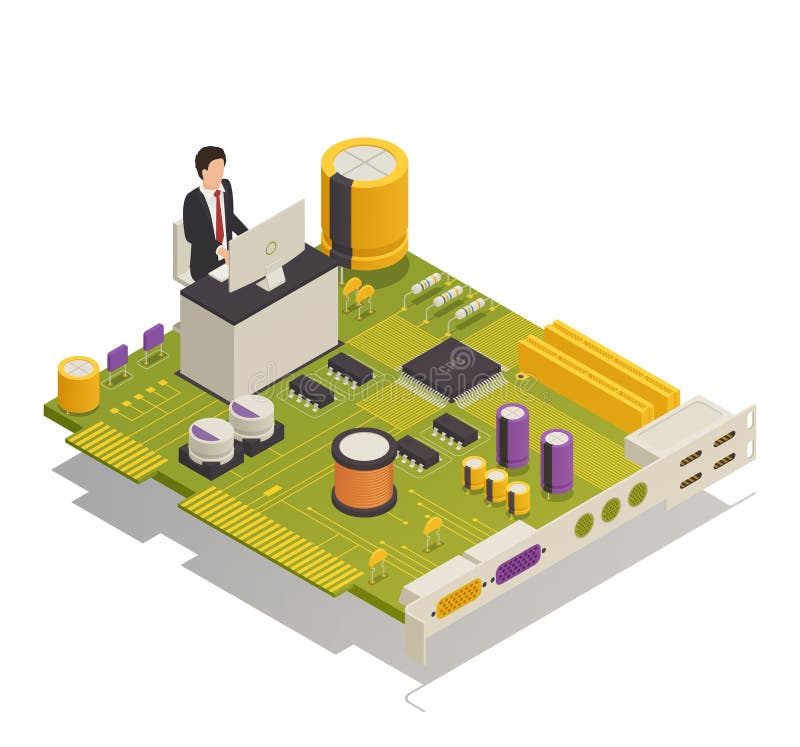 Vector Semiconductor Isometric Stock Illustrations – 902 Vector ...
