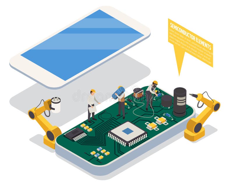 Semiconductor 2x2 Design Concept Stock Vector - Illustration of ...