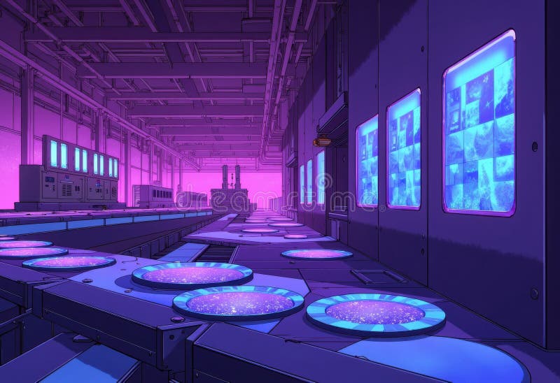 Semiconductor Fab Tour Guide Highlighting Wafer Details in a Vibrant ...