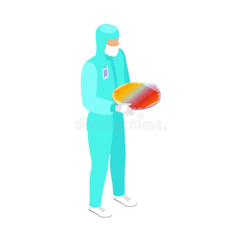Semiconductor Laboratory Worker Composition Stock Illustration ...