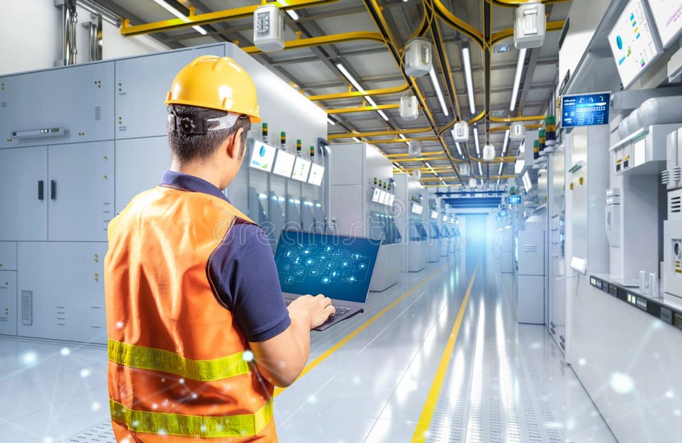 Semiconductor Manufacturing with Engineer Control Stock Image - Image ...