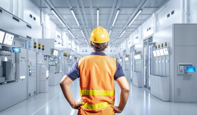 Semiconductor Manufacturing with Engineer Control Stock Image - Image ...