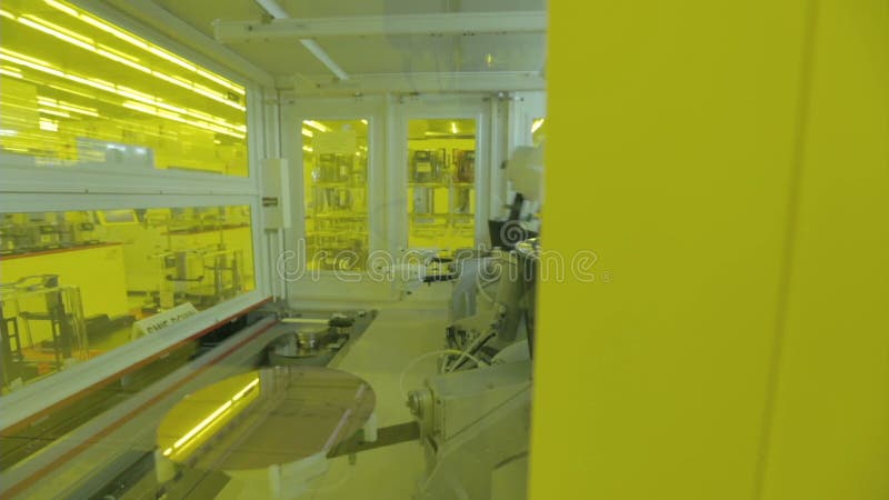 Semiconductor Manufacturing Process in a Clean Room Stock Footage ...