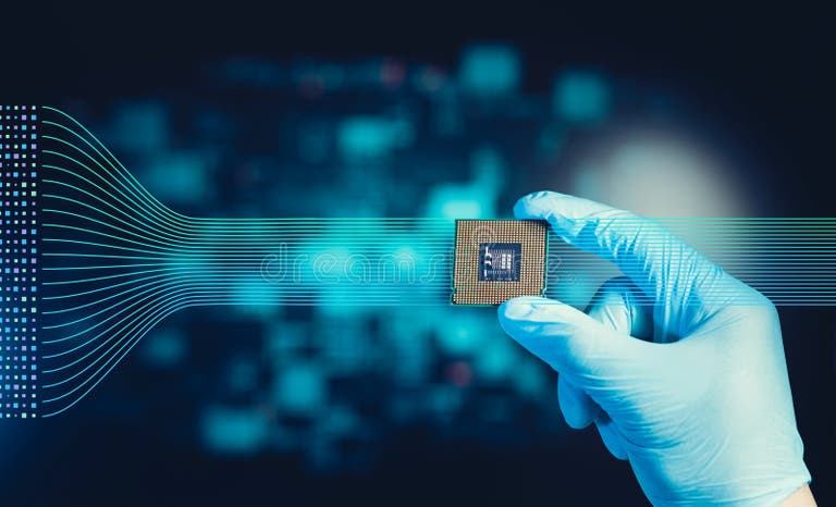 Semiconductor or Microchip Concepts.technology Developments.electronic ...