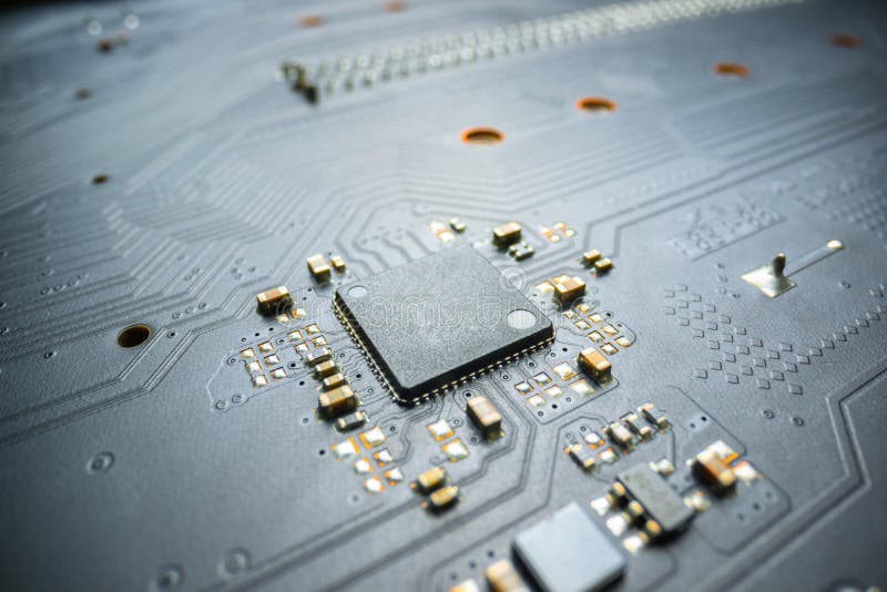 Semiconductor and Pc Parts Closeup Photo Stock Photo - Image of ...