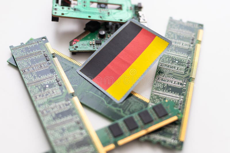 Semiconductor Printed Circuit Board. Concept: German Semiconductor ...