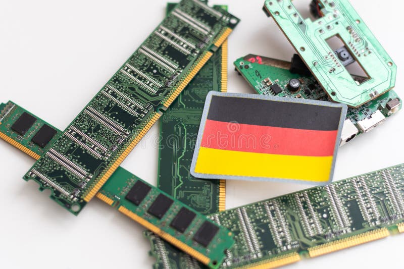 Semiconductor Printed Circuit Board. Concept: British Semiconductor ...