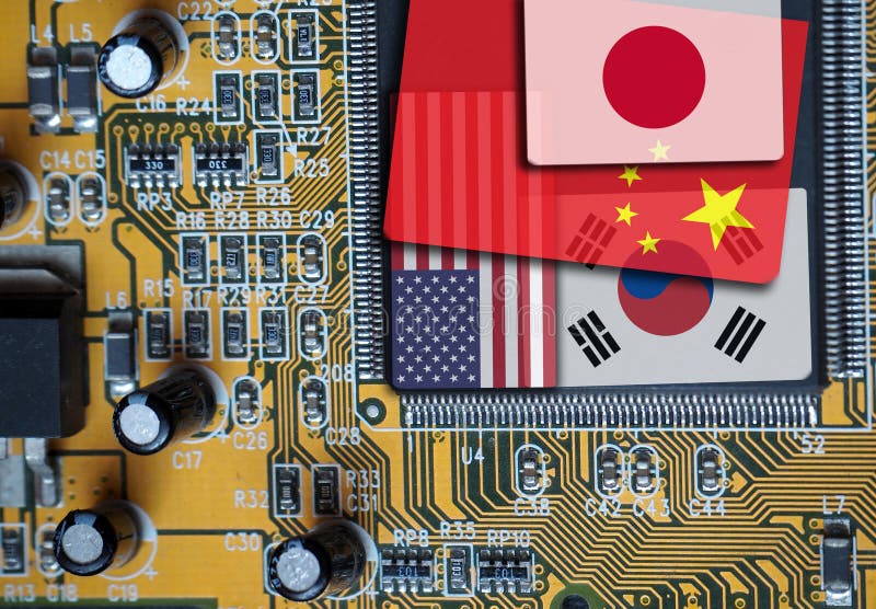 Semiconductor Microchip Producers Stock Photo - Image of chip ...