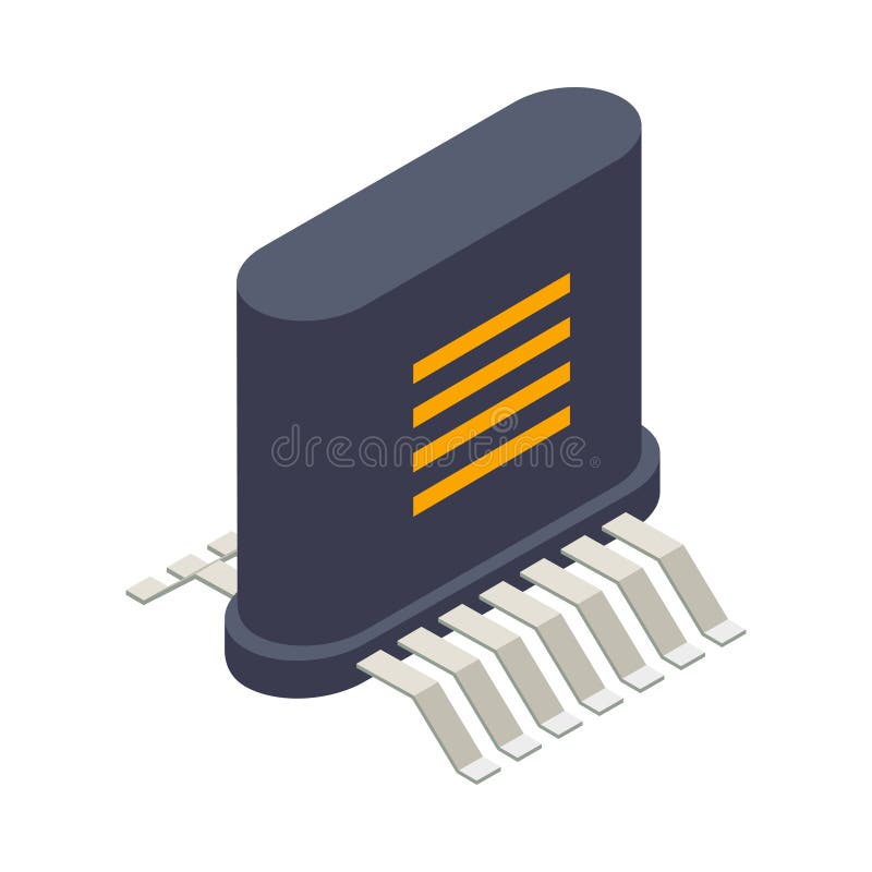 Semiconductor Production Microchip Composition Stock Vector ...