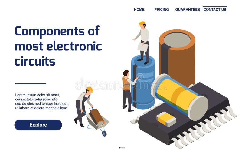 Semiconductor Production Page Design Stock Vector - Illustration of ...