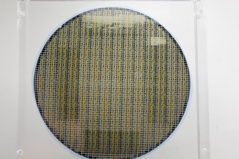 Semiconductor Silicon Wafer in a Plastic Tray Stock Image - Image of ...