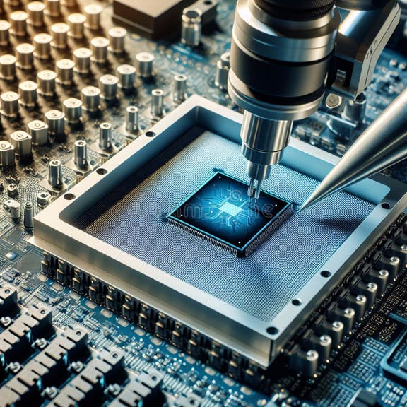 Attachment in Computer Chip Manufacturing Process. Generative Ai for ...