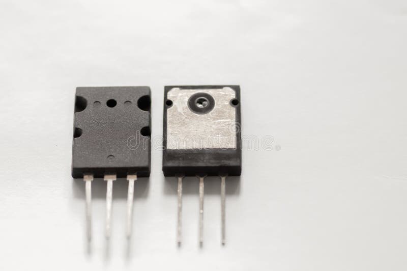 Semiconductor Transistors Mosfets Isolated White Background Stock ...