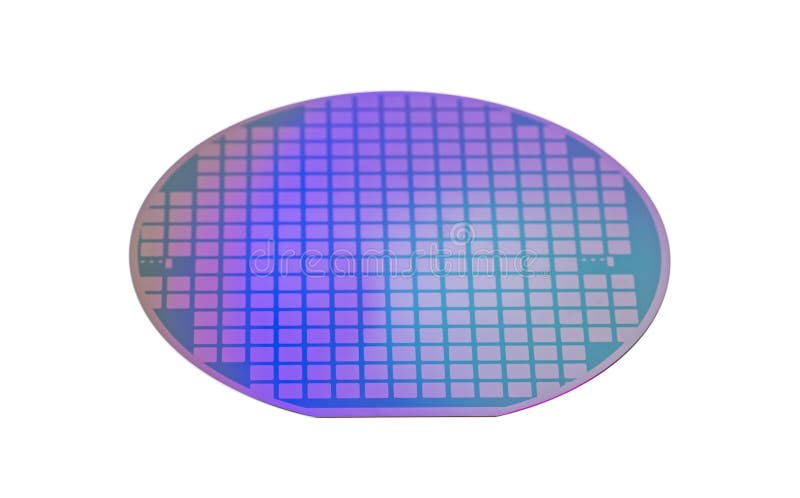 Semiconductor Wafer Disk Made of Silicon Isolated on White Stockbild ...